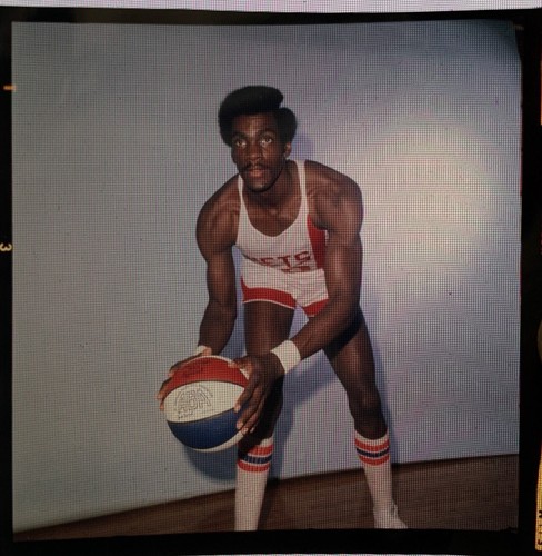 JOHNNY BAUM 1971/72 NY NETS ABA ORIGINAL TOPPS NEGATIVE W/ 8X10 REPRINT ...