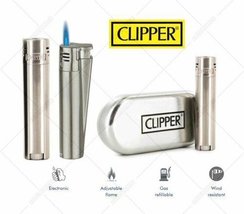Silver Clipper Electronic Jet Flame Lighter Metal Jet flame lighter ...