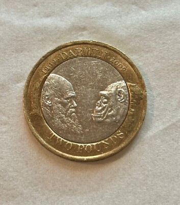 Rare Charles Darwin 1809-2009 Anniversary £2 Two Pound Coin - TRUE ...