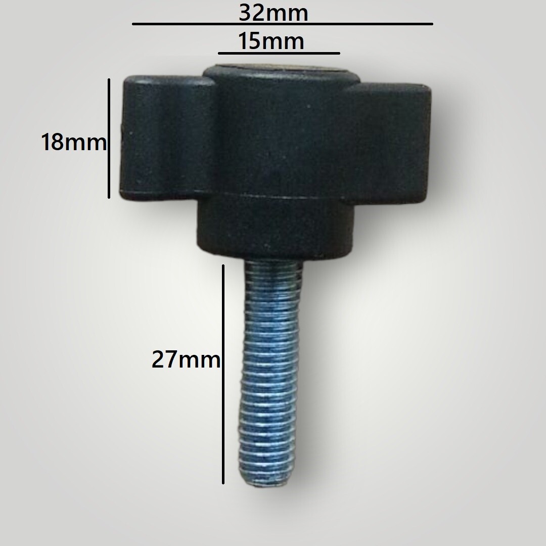 M6 Male Wing/ Wingnut Knobs / 27mm thread / Pack of 2 or 4/6/8/10/15/20 ...