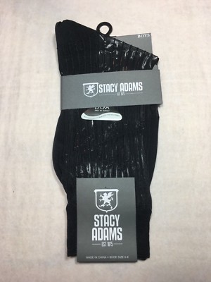 ONE PAIR BRAND NEW WITH TAG STACY ADAMS SLIKY BOY'S / MEN NYLON CREW ...