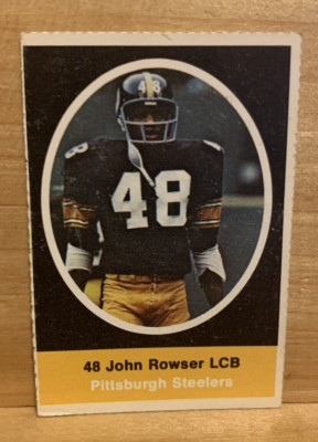 1972 Sunoco NFL Action Player Stamp - John Rowser - Pittsburgh Steelers ...