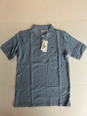 LACOSTE Men's Vintage Light Blue Short Sleeve Polo Shirt Tag Large | eBay