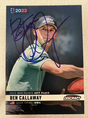 Ben Callaway Signed 2023 DGPT Disc Golf Trading Card Auto Autograph | eBay