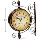 Decorative Double-Sided Clock Double Sided Garden Grand Outdoor Wrought ...