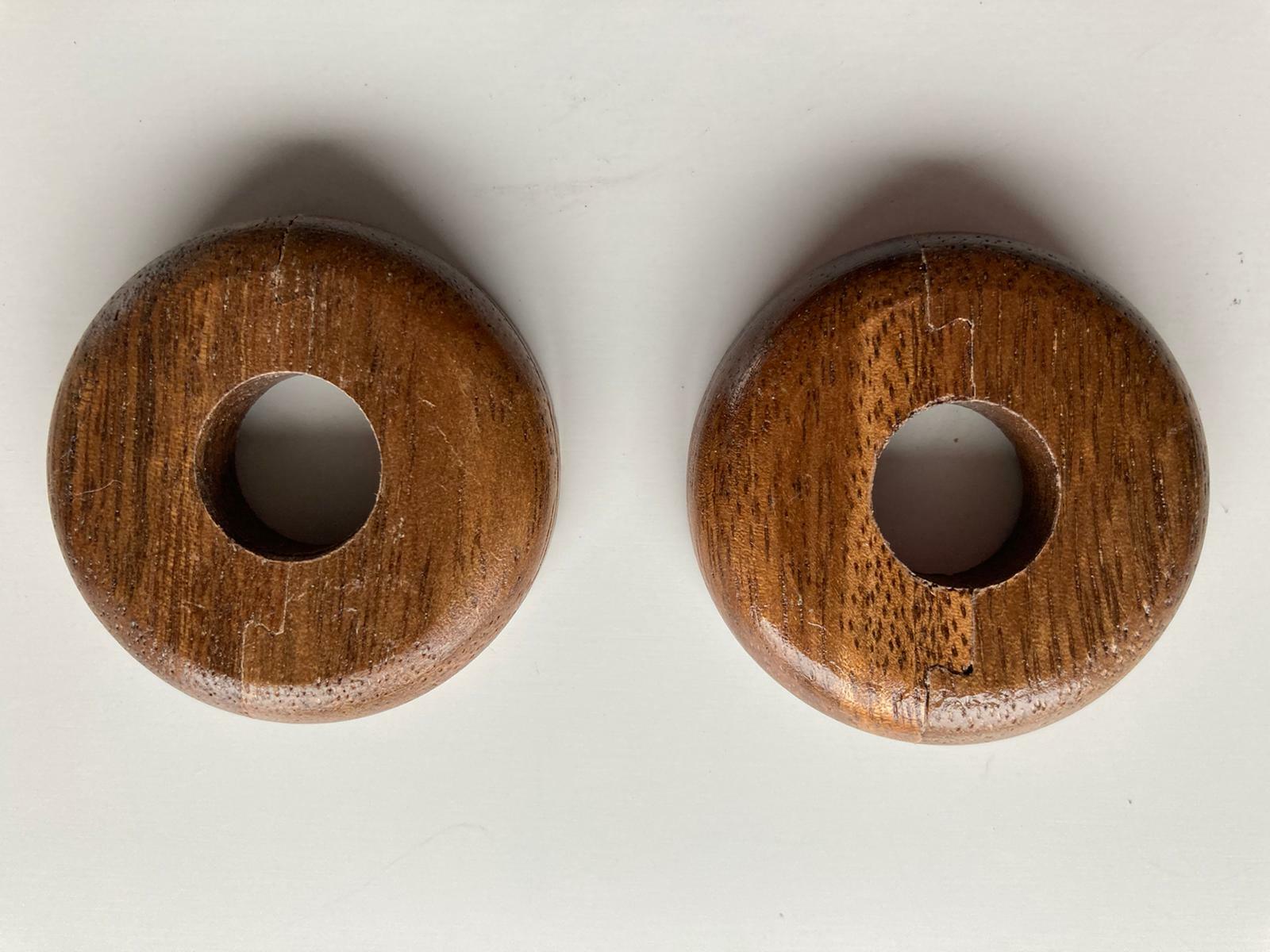 2 x Dark Oak Real Wood Pipe Surrounds / Collars | eBay UK