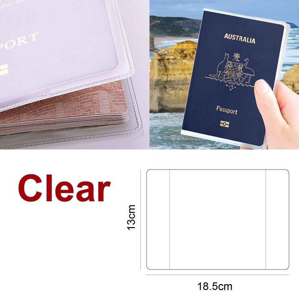 Passport transparent Protector Travel Clear Case Wallet Organizer | eBay