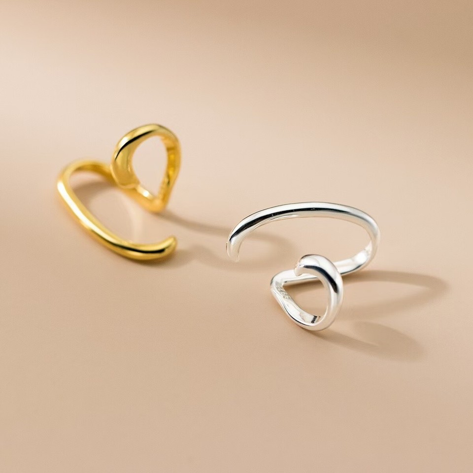 1 Pair Women REAL S925 Sterling Silver Ear Cuff Earring Cartilage Minimalist | eBay