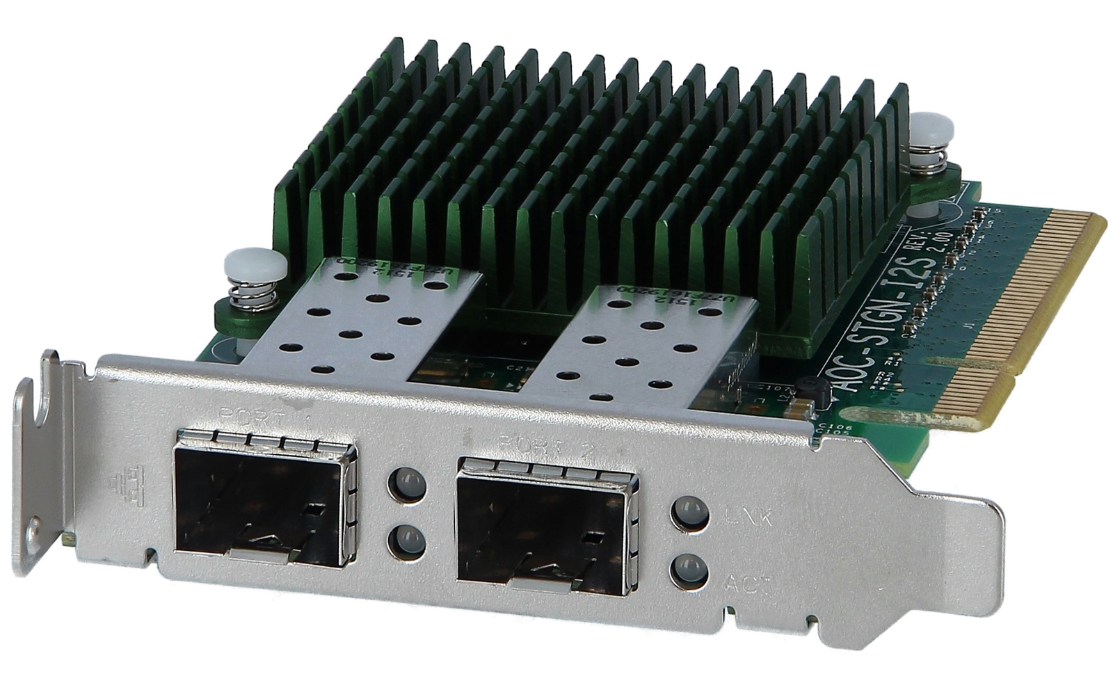 SUPERMICRO - AOC-STGN-i2S - Standard LP, 2x 10GbE SFP+, PCI-E x8, Intel ...