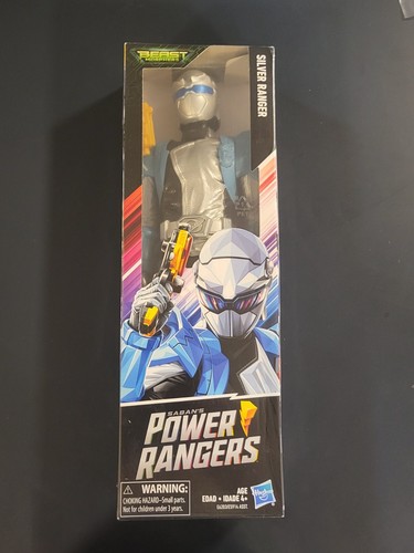 Power Rangers Beast Morphers 12" Silver Ranger Action Figure Brand New ...