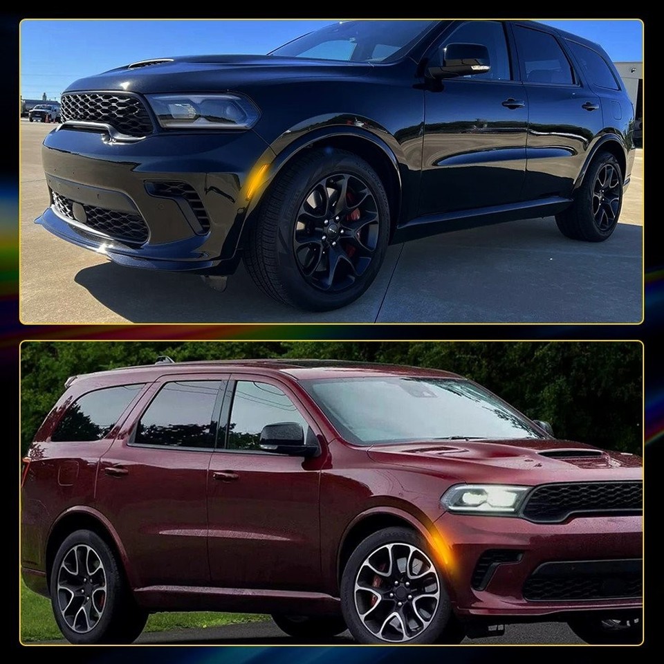 Smoked Lens Amber Front Side Marker Lights For Dodge Durango 2021 2022 ...