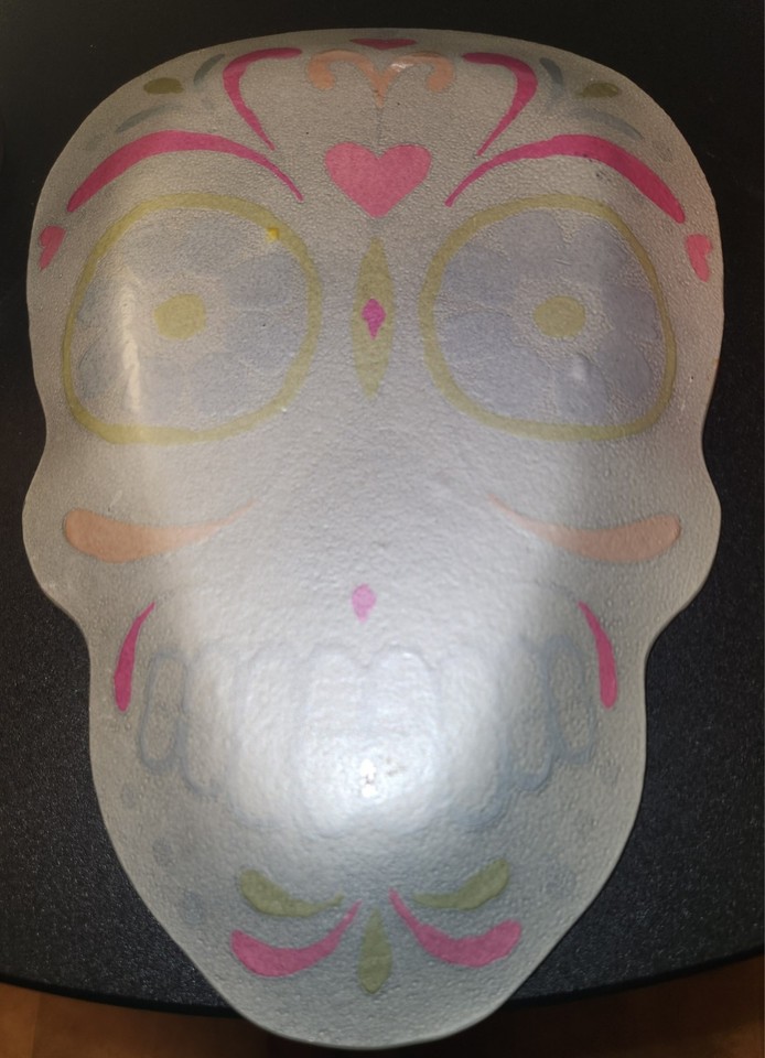 Sugar Skull Day Of The Dead Glass Decoratiive Dish | eBay