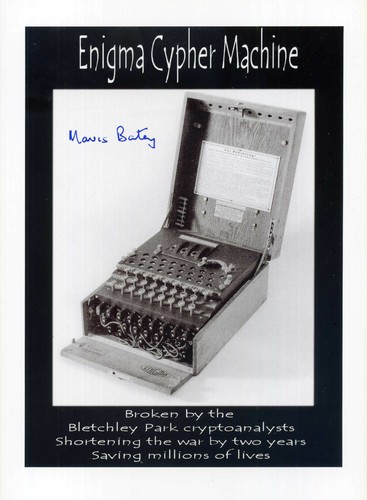 MAVIS BATEY Signed Photograph - ENIGMA Bletchley Park Cryptoanalyst ...