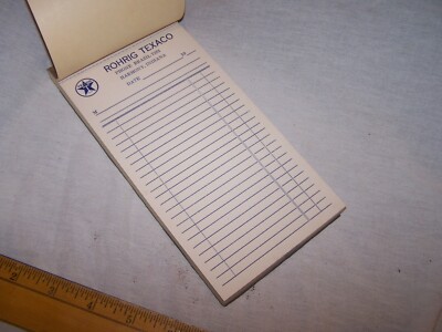 Vintage ROHRIG TEXACO Gas & Oil Sales Receipt Book BRAZIL HARMONY ...