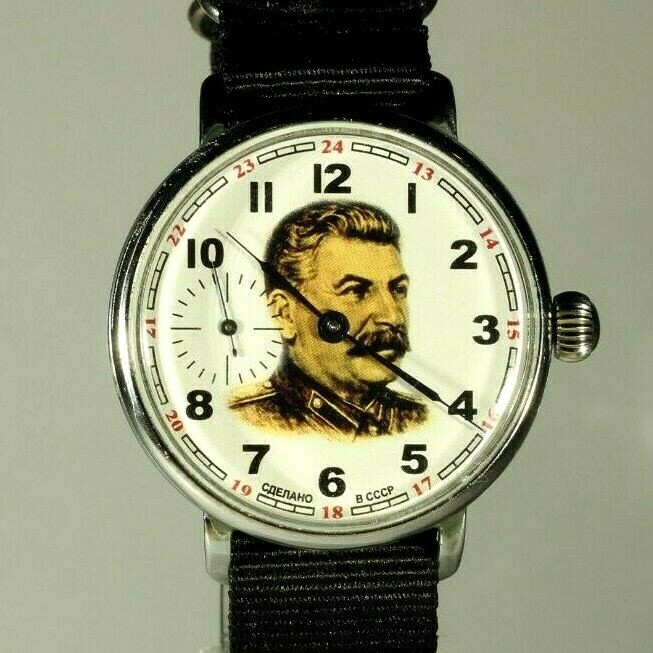 Wrist Watch Molniya Stalin 45mm Mens Mechanical Soviet Vintage Russian ...