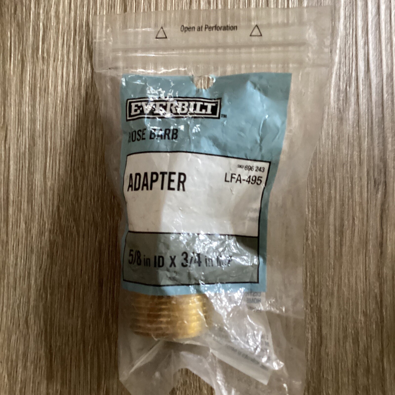 Everbilt LFA-495 5/8 in. Barb x 3/4 in. MIP Brass Hose Adapter Fitting ...