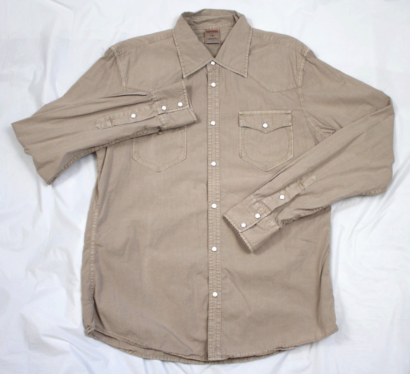 True Religion Mens Long Sleeve Button Front Pearl Sn… - Gem