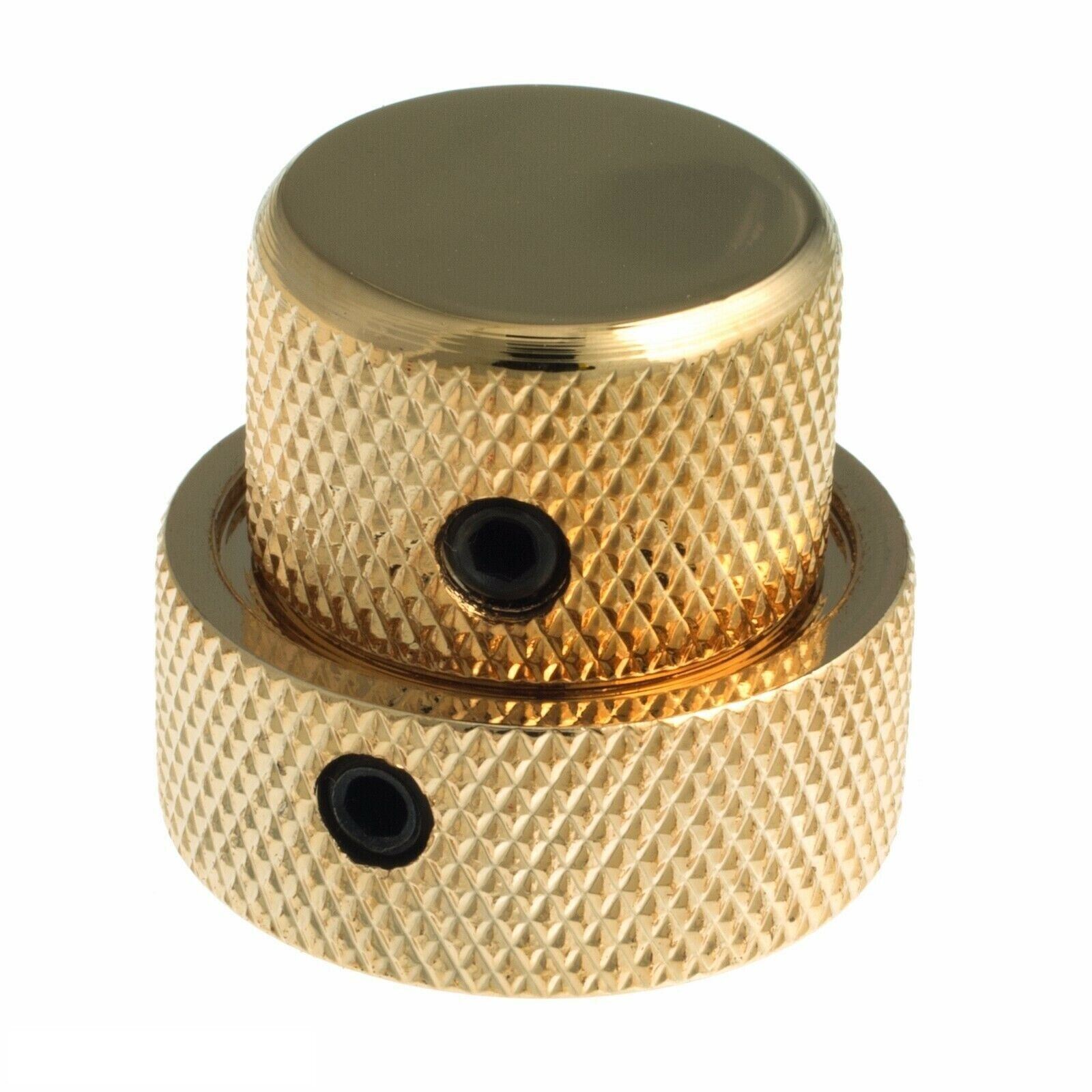 Flat Top Metal Knob with set screw, Brass fits CTS and Alpha Split Shaft Pots | eBay