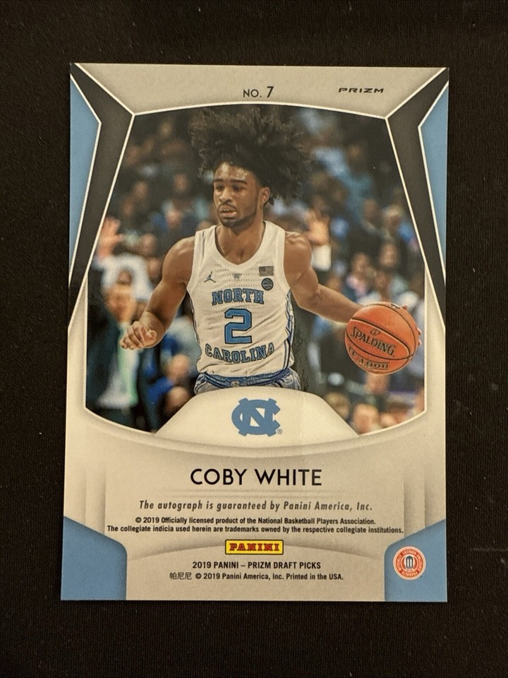 2019-20 Panini Prizm Draft Pick Silver RC Coby White Auto #7 | eBay