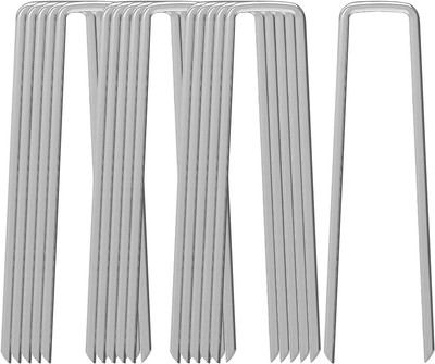 16 PACK 6" GARDEN STAKES PINS, HEAVY DUTY GARDEN LANDSCAPE STAPLES ...