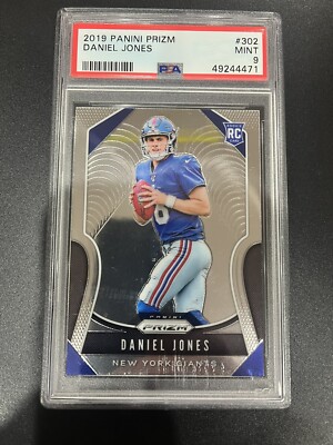 2019 Panini Prizm Daniel Jones Rookie Card #302 PSA 9 Mint RC Giants 🔥🔥 ...
