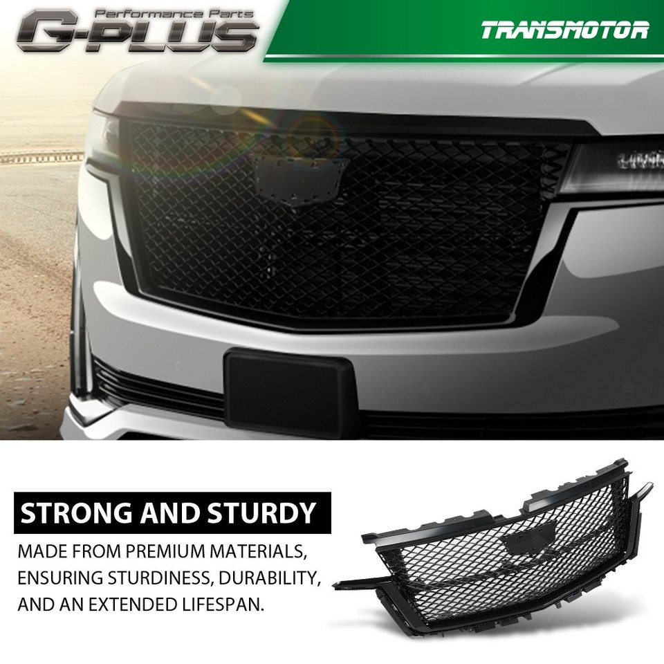 Front Grille Assembly BLACK Fit For 2021 2022 2023 Cadillac Escalade ...