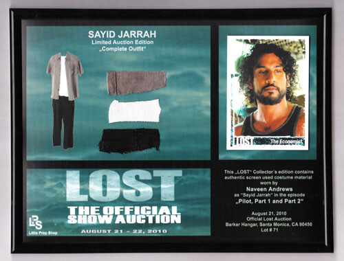 Lost Seasons original costume card - Prop - Naveen Andrews als Sayid ...