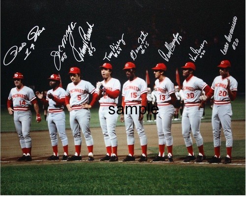 BIG RED MACHINE REPRINT 8X10 AUTOGRAPHED SIGNED PHOTO CINNCINATI REDS ...