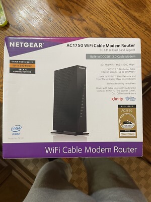 netgear cable modem wifi router combo AC 1750 | eBay