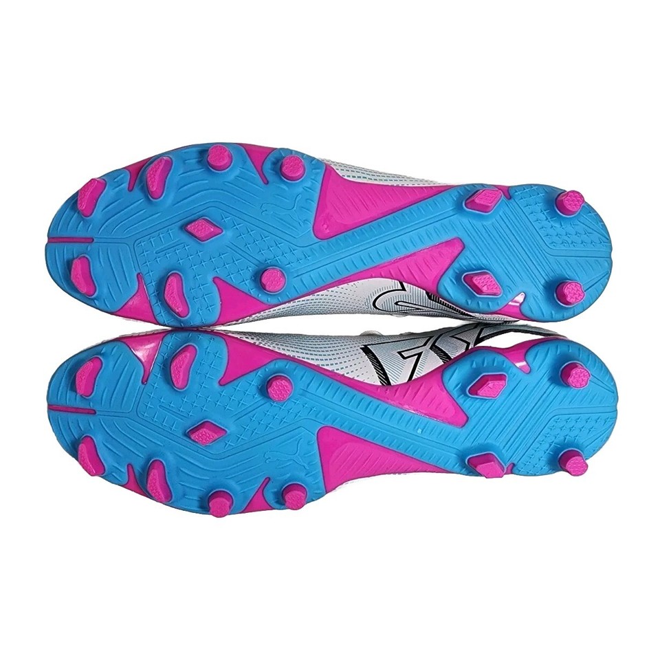PUMA Future 7 Play FG/AG Adult Soccer Cleats 107723 01 WHITE BLACK PINK ...