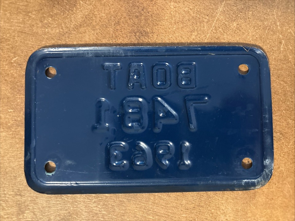 1963 Michigan License Plate Boat # 7481 | eBay