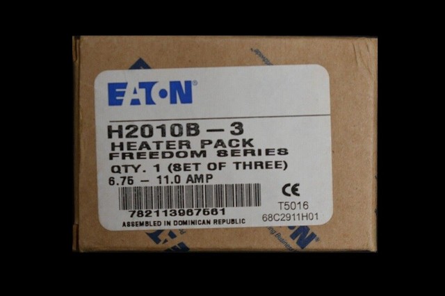 Eaton H2010B-3 Nema Starter Heater Pack 6.75-11.0 Motor FLA (Pack of 3 ...