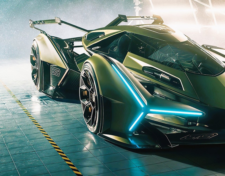 Lamborghini Race Car Hypercar w/Orig.Wheels Rims Custom Built1:18SCALE ...