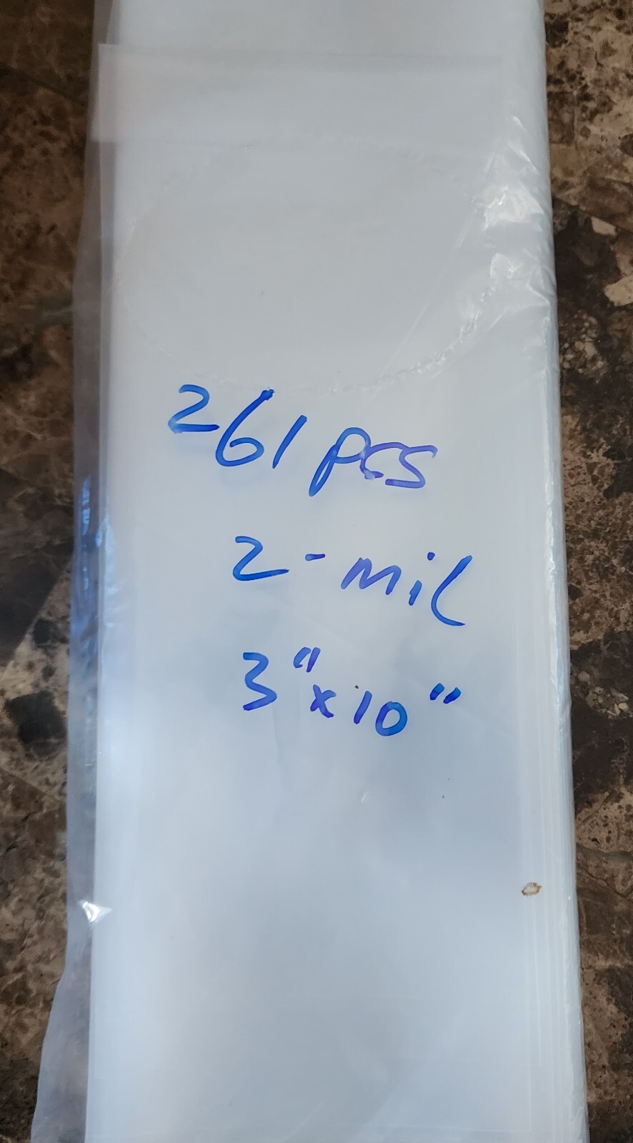 Clear 2-Mil Plastic Poly Flat Bags Open-Top 3" x 10" Baggies= 261 pcs ...