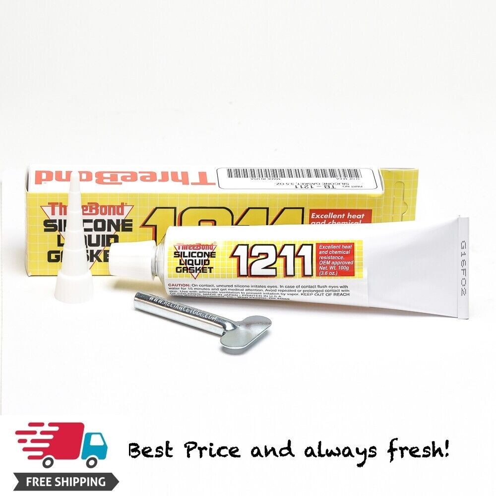 Three Bond 1211 3.5oz Liquid Gasket Silicone Heat & Chemical Resistant ...