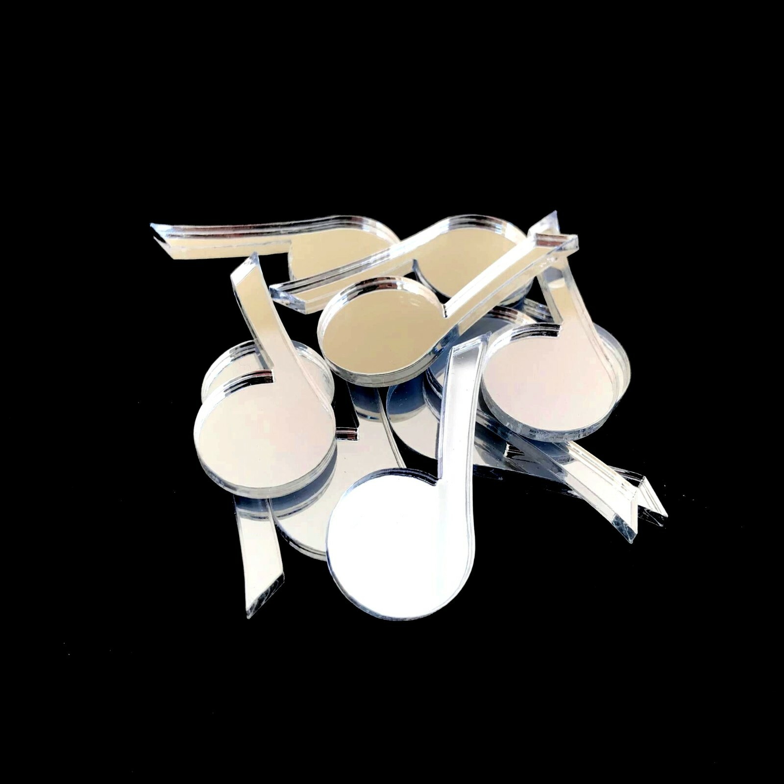Crotchet Musical Note Crafting Mirrors Pks 10, Many Colours/Sizes ...