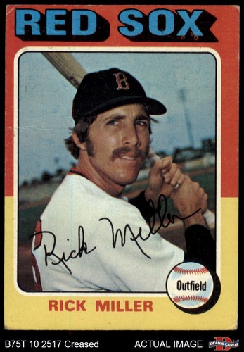 1975 Topps #103 Rick Miller Red Sox 2 - GOOD | eBay