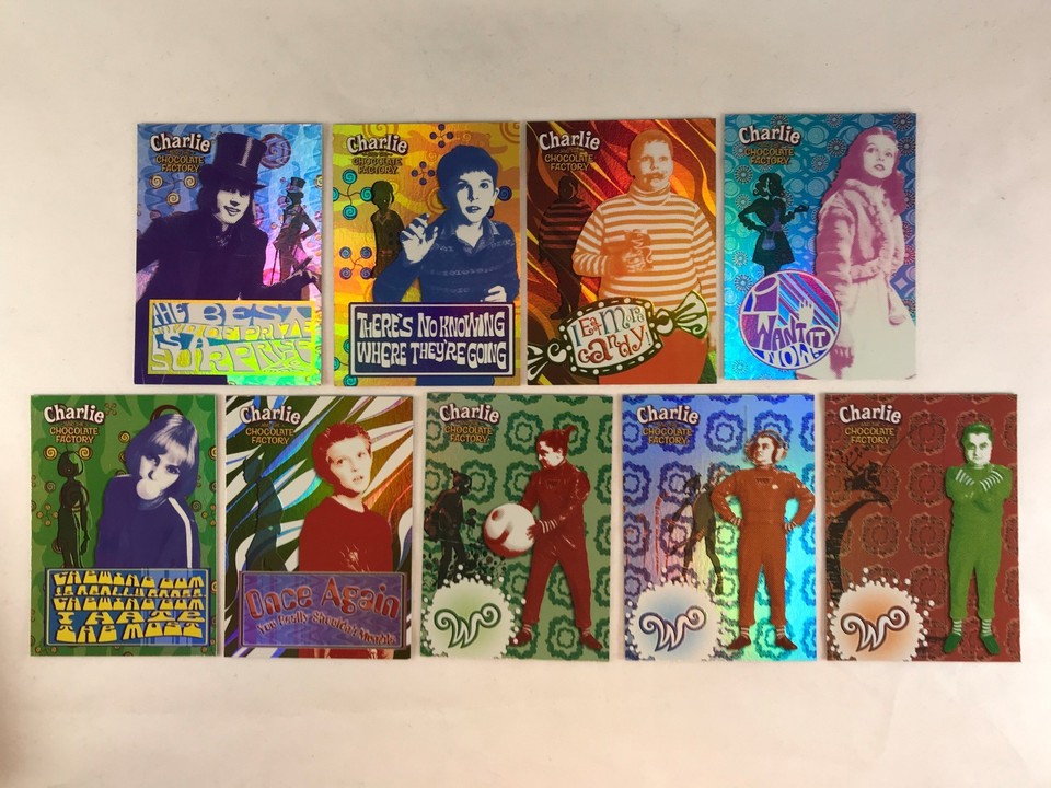 CHARLIE & THE CHOCOLATE FACTORY Johnny Depp Card Set w/ HOBBY CHASE ...