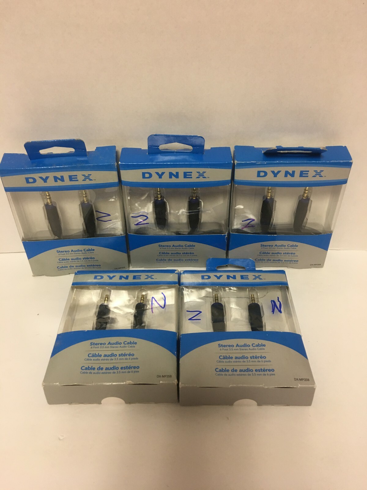 DYNEX 3.5mm to 3.5mm Audio Cable (DX-MP35B) 6ft lot of 5 | eBay