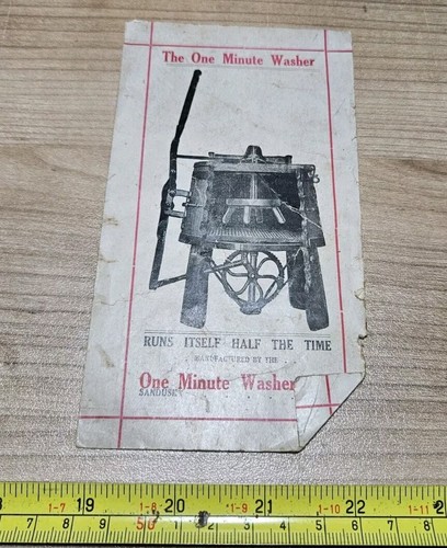 Vintage One Minute Washer Sandusky Ohio I. W. Scott & Co Pittsburgh ...