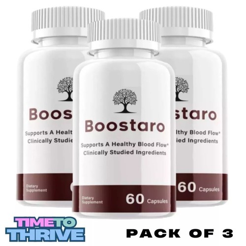 Boostaro Male Enhancement Capsules Blood Flow Virility Pack of 3 60 ...