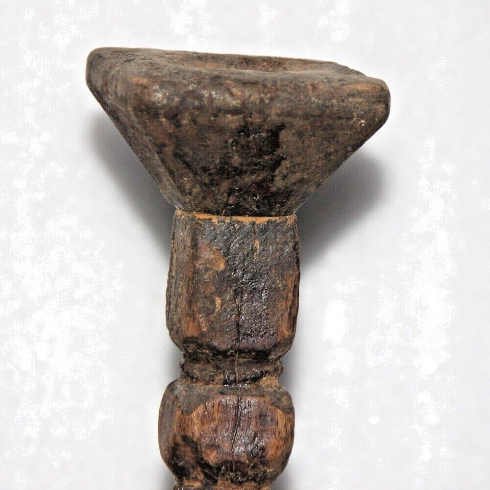 Antique Wooden Tall Paga Leg Candle Holder Stand Original Old Hand ...