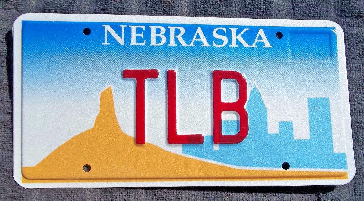 NEBRASKA VANITY LICENSE PLATE " TLB " TOM TIM TED TONY TERRY BAKER BOYD ...