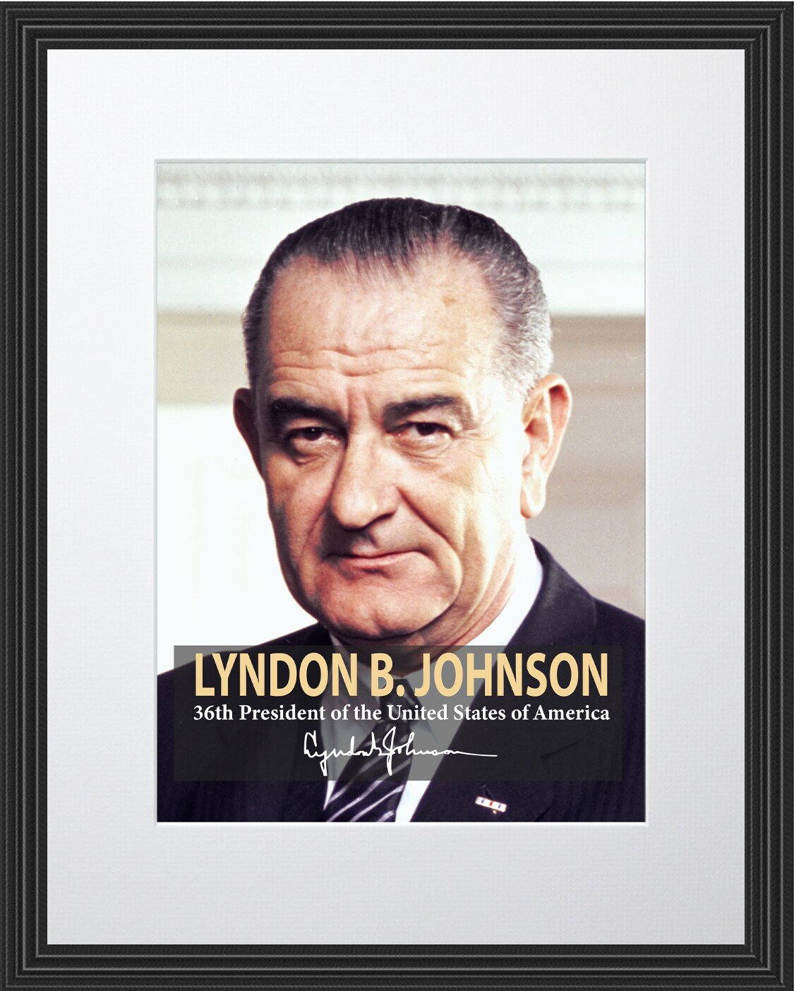 Lyndon B. Johnson 36th President Poster Picture or Framed Wall Art | eBay