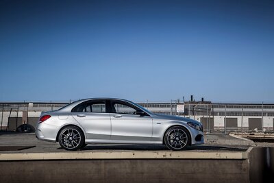 Cars 2016 mercedes c 450 amg sport us spec w205 sedan Desk Mat Stitched ...