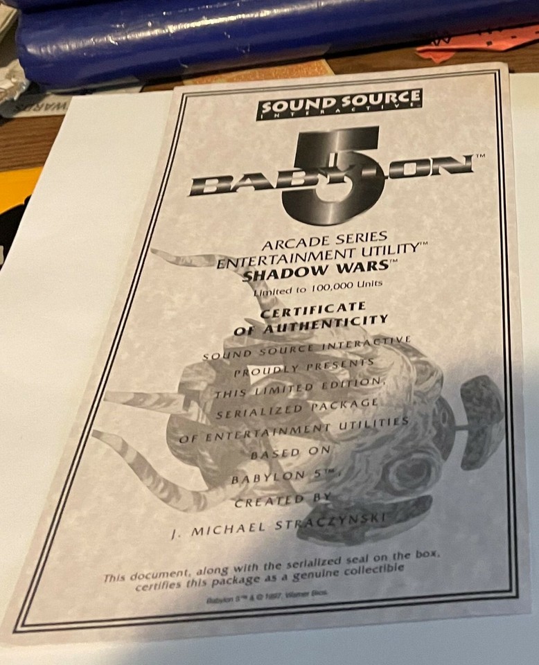 BABYLON 5 PC CD-ROM ARCADE SERIES UTILITY w/ SHADOW WARS GAME WIN 95 ...