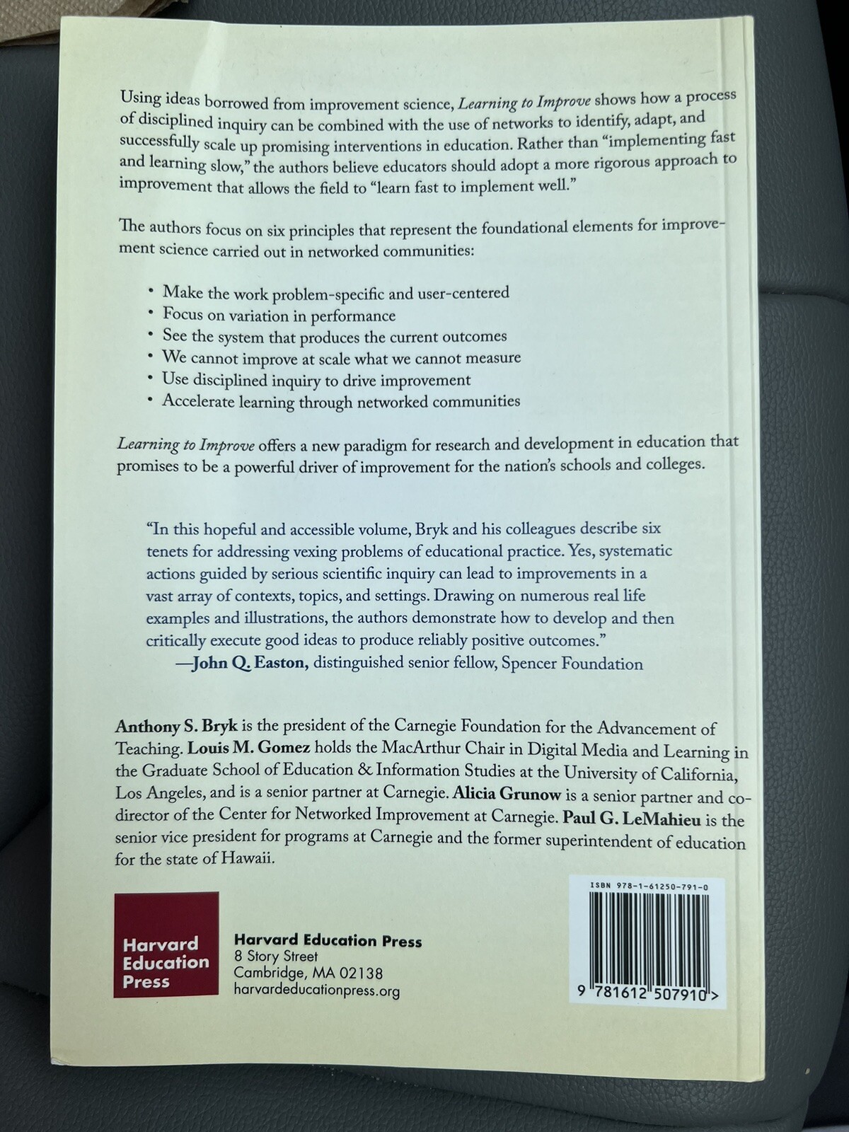 Learning to Improve : How America's Schools Can Get Better at Getting ...