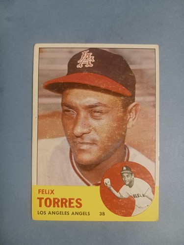 Feliz Torres 1963 Topps Baseball Semi-High # #482 Rookie RC Los Angeles ...