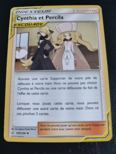 Carte Pokémon Cynthia Et Percila 189/236 Éclipse Cosmique | eBay