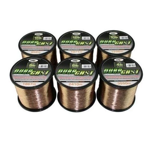 NGT Carp Fishing Line Dura Cast Bulk Spools Brown Spools 4lb 6lb 8lb ...